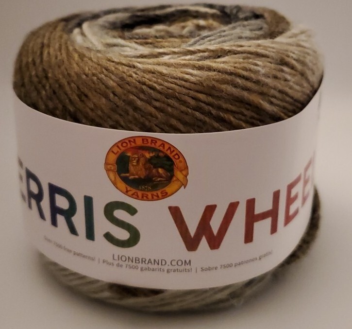 Lion BRAND Ferris Wheel 4 Medium Acrylic Yarn 1 Cake Morning Java 609 ...