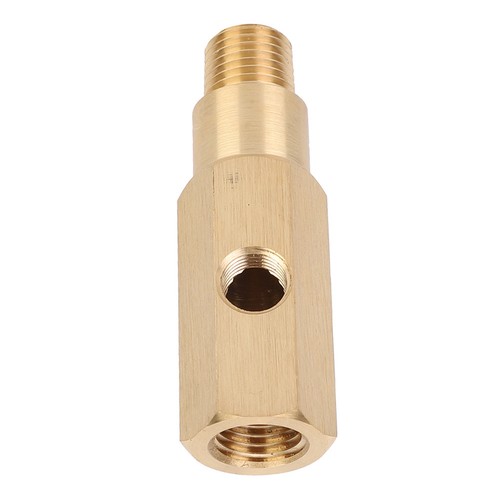 (1/8)1/4 NPT Oil Pressure Gauge Meter Adapter Brass Tee Piece Sender ...