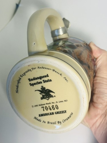 Anheuser Budweiser American Grizzly Bear Endangered Species Beer Stein | eBay