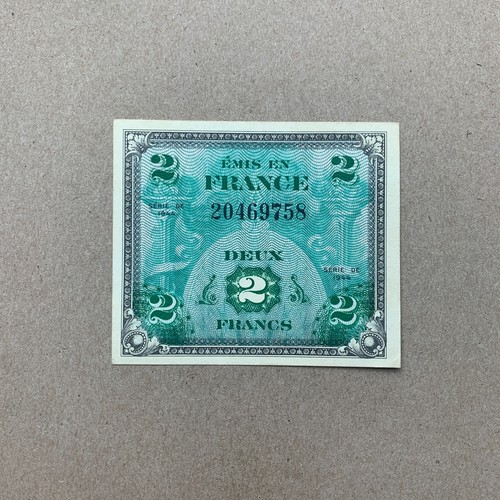 WW2 French 2 Franc 1944 (Allied Occupation Currency) France Banknote ...
