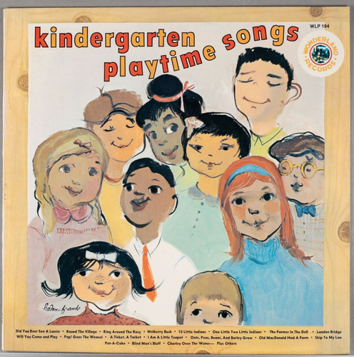 WONDERLAND RECORDS Kindergarten Playtime Songs 1979 LP Vinyl Record ...