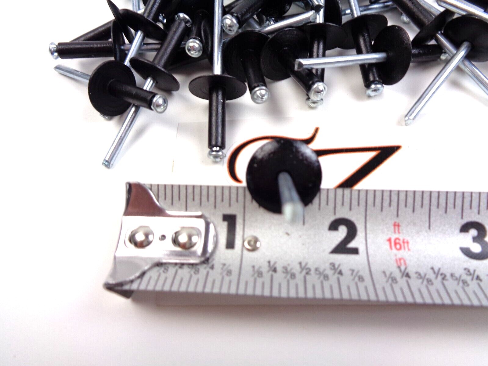 Vintage Yamaha Snowmobile Rivets,50 3/16 Black Large Head Rivets & 50 ...