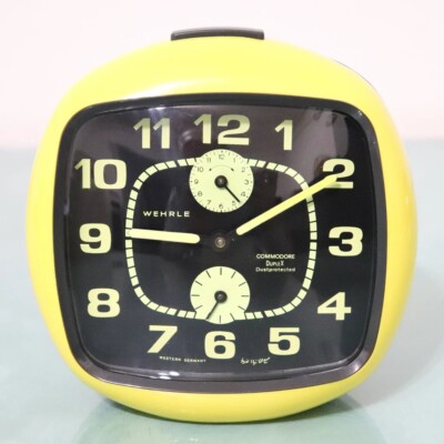 WEHRLE COMMODORE DUPLEX COMMANDER SUPER RARE MODEL! Mantel Alarm Clock ...