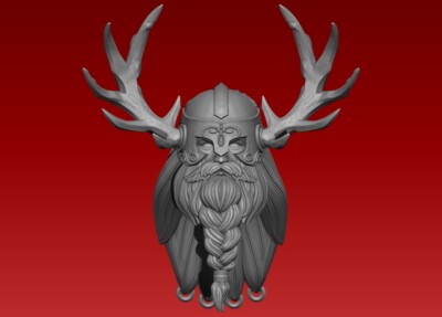 Viking Warrior Barbarian long braid beard custom head for fantasy ...