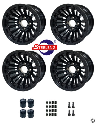 GOLF CART 12"x7" 'MATADOR' BLACK ALUMINUM WHEELS / RIMS (SET OF 4) | eBay