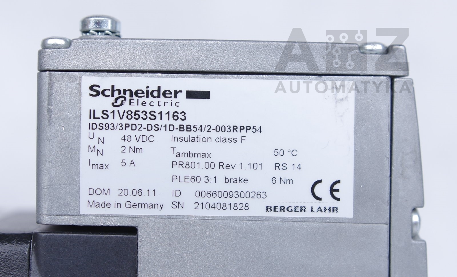SCHNEIDER ELECTRIC ILS1V853S1163 IDS93/3PD2-DS/1D-BB54/2-003RPP54 ...