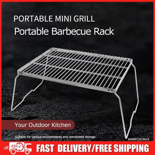 BBQ Grill Rack Stainless Steel Barbecue Rack Foldable Folding for ...