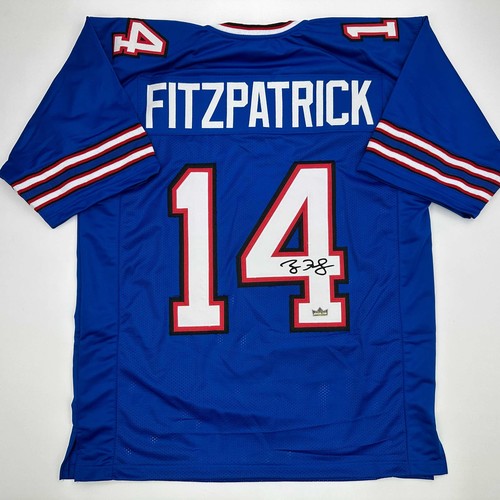Facsimile Autographed Ryan Fitzpatrick Buffalo Blue Reprint Jersey Size ...