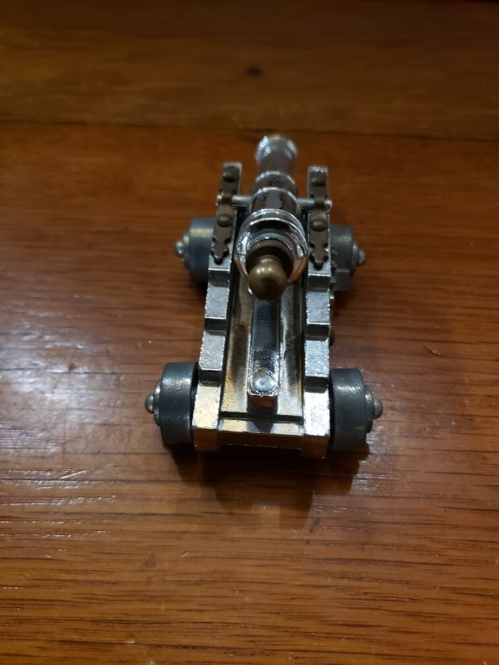 VINTAGE 1980 Miniature Spring Loaded Cap Gun Toy Cannon Made Italy Cast ...