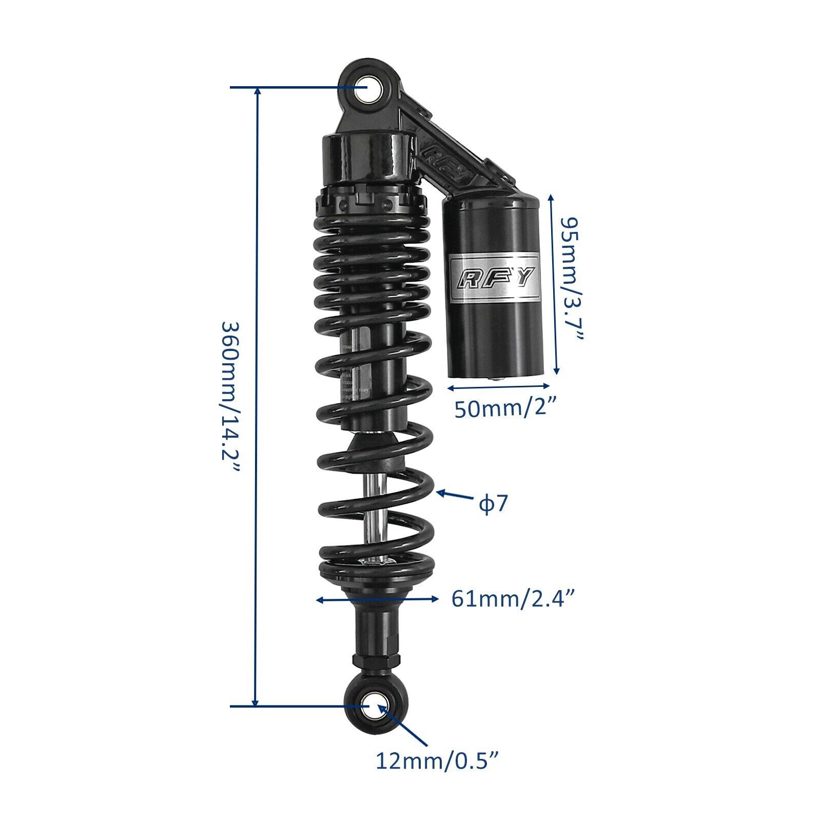 360mm Rear Air Shock Absorber Fr Dirt Pit Bike ATV Quad Go Kart ...