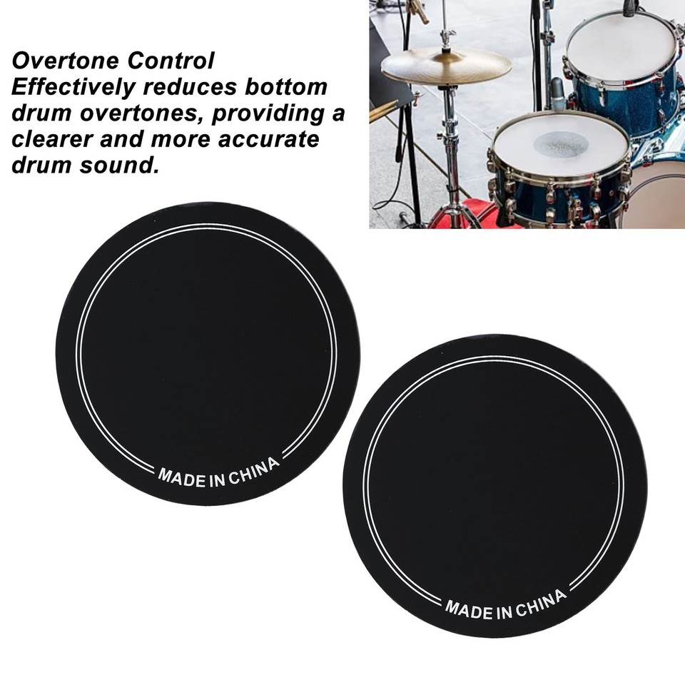 2PCS Drum Head Patch PET Wear Resistant Drumhead Patch Protector for ...