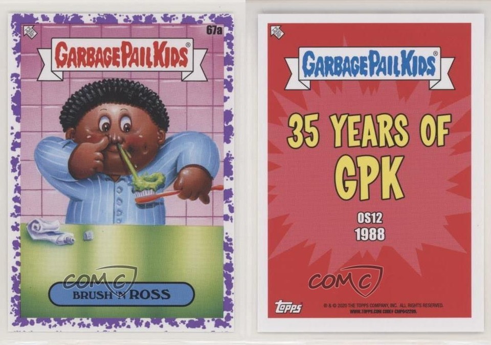 2020 Topps Garbage Pail Kids 35th Anniversary Jelly Purple Brush'N Ross ...