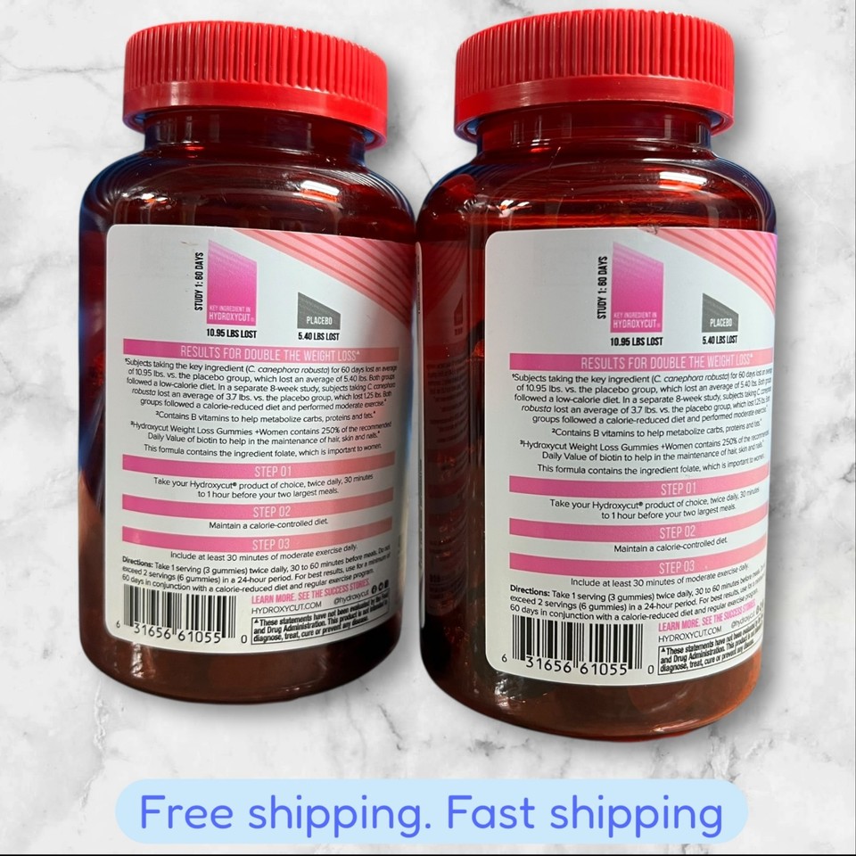 FOR 2 Hydroxycut for Women Powerful Weight Loss 90 gummies EXP see pic+ ...