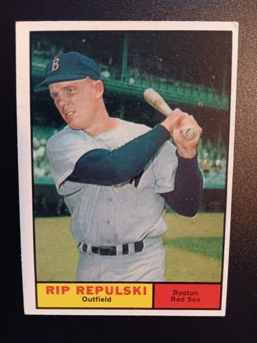 Set Break 1961 Topps Vintage Baseball VG-EX #128 Rip Repulski Boston ...