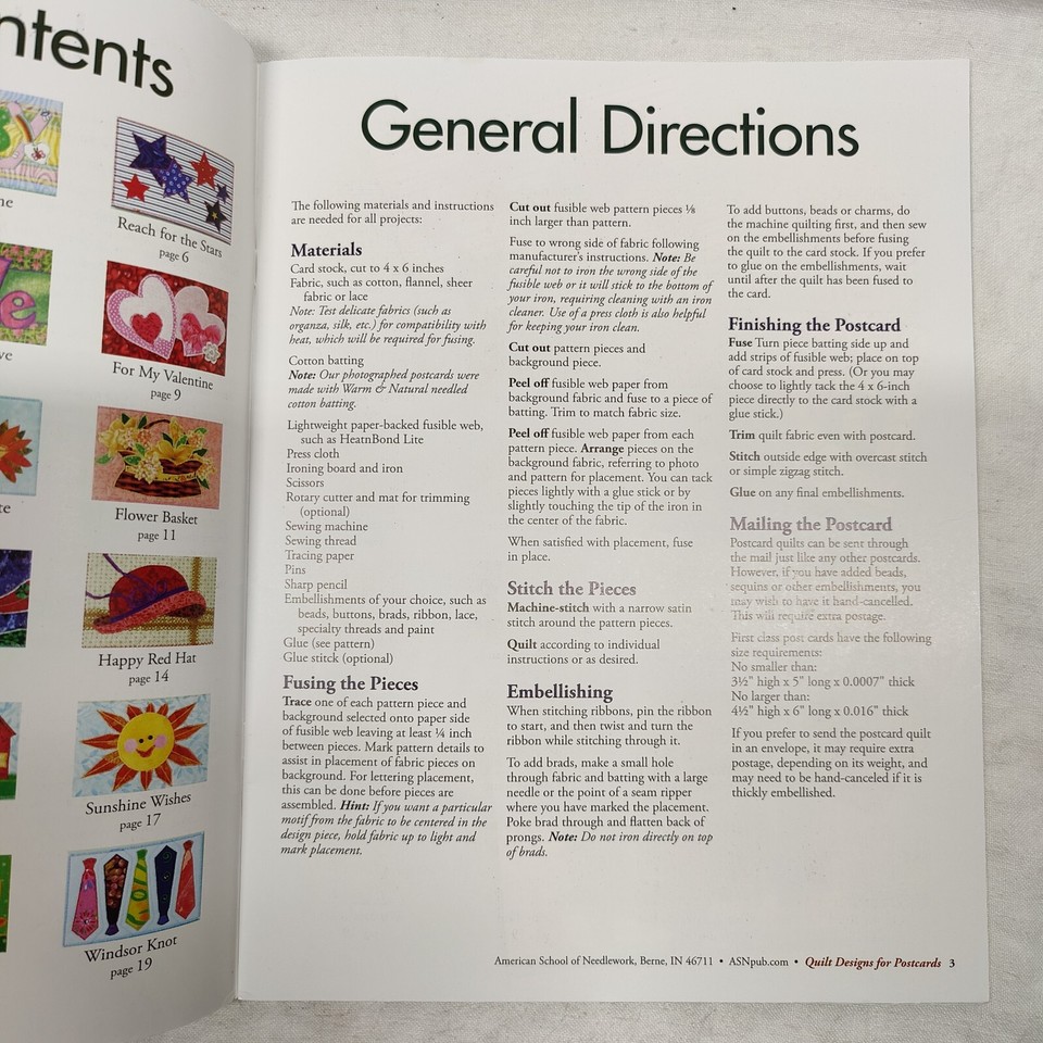 Quilt Design For Postcards Pattern Book American School of Needlework ...