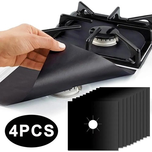 4Pcs Gas Stove Protect Cooker Cover Liner Clean Mats Pad for Kitchen ...