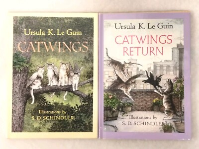 2 x Catwings/Catwings Return by Ursula K. Le Guin Hardback Books S D ...