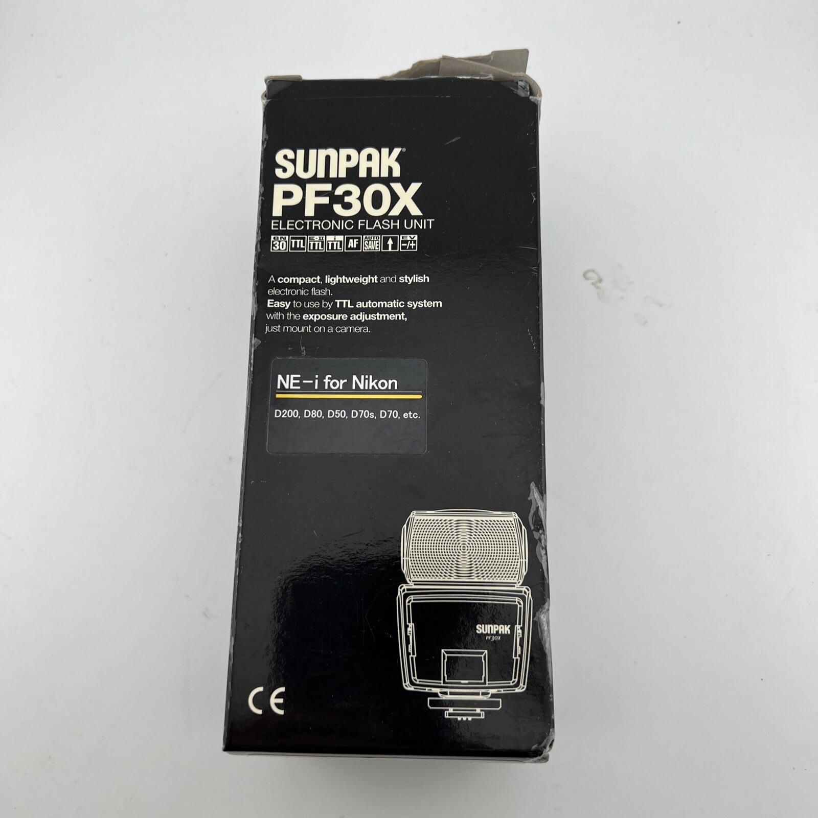 SUNPAK PF30X DIGITAL CAMERA DSLR SLR FLASH ELECTRONIC UNIT NIKON D80 ...