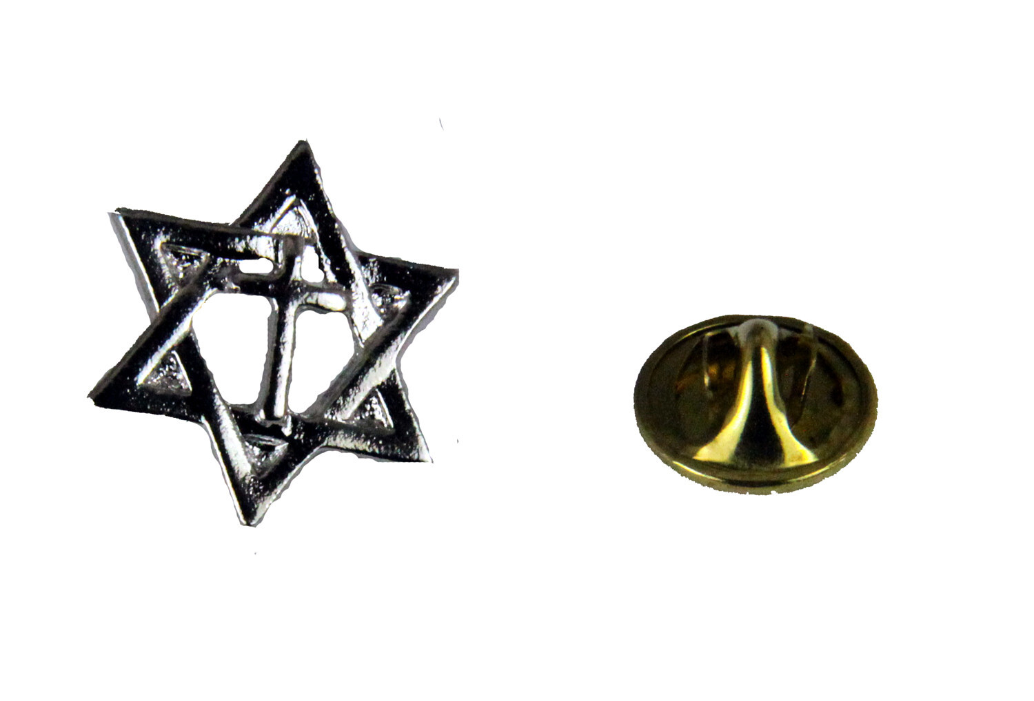 6030127 Star of David Cross Lapel Pin Jews for Jesus Christian Jewish ...
