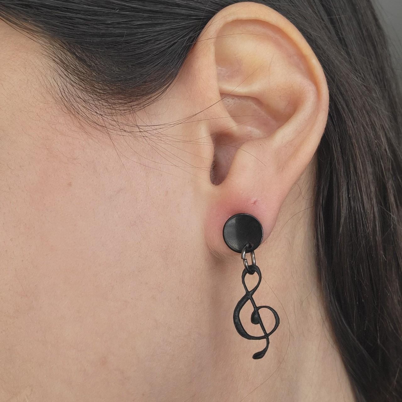 Handmade Treble Clef Musical Note Hand Cut Vinyl Blac… - Gem