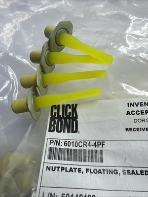 (4) Click Bond Nut-plate CB6010CR4-4PF 2 Lug Rivetless Sealed 1/4-28 ...