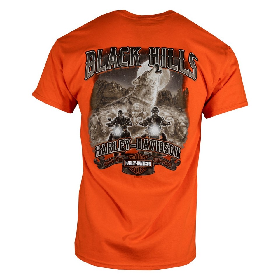 Black Hills Harley-Davidson® Men's Retro Howl Short Sleeve T-Shirt | eBay