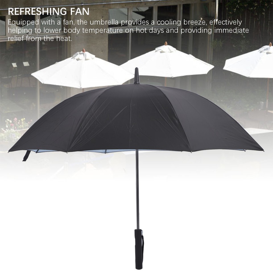 Misting Umbrella with Fan Cooling Fan Sun Umbrellas for Sun Protection ...