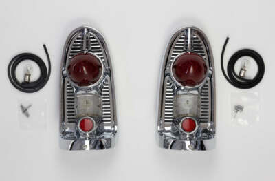 1956 Chevrolet Bel Air/210/150 Taillight Assemblies Pair | Red Lens ...