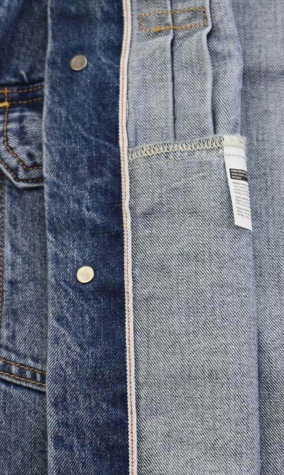 Levi's Premium Type II Two 2 Selvedge Denim Trucker Jacket Indigo S M L ...