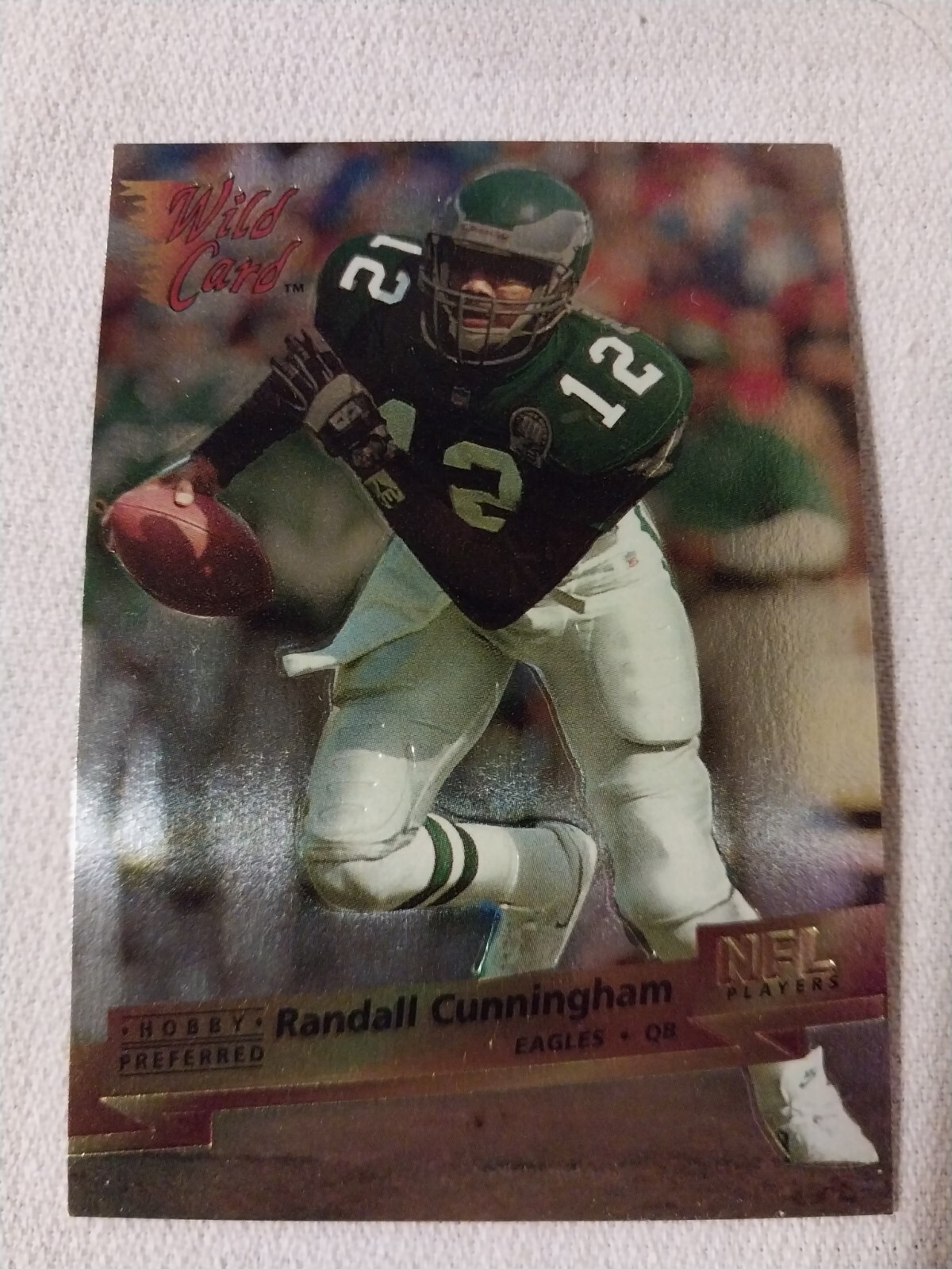 1993 RANDALL CUNNINGHAM WILD CARD SUPER CHROME HOBBY PREFERRED #98 ...