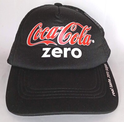 Coca Cola Zero Real Taste. Zero Sugar Black Cap Collectable Merch hat ...