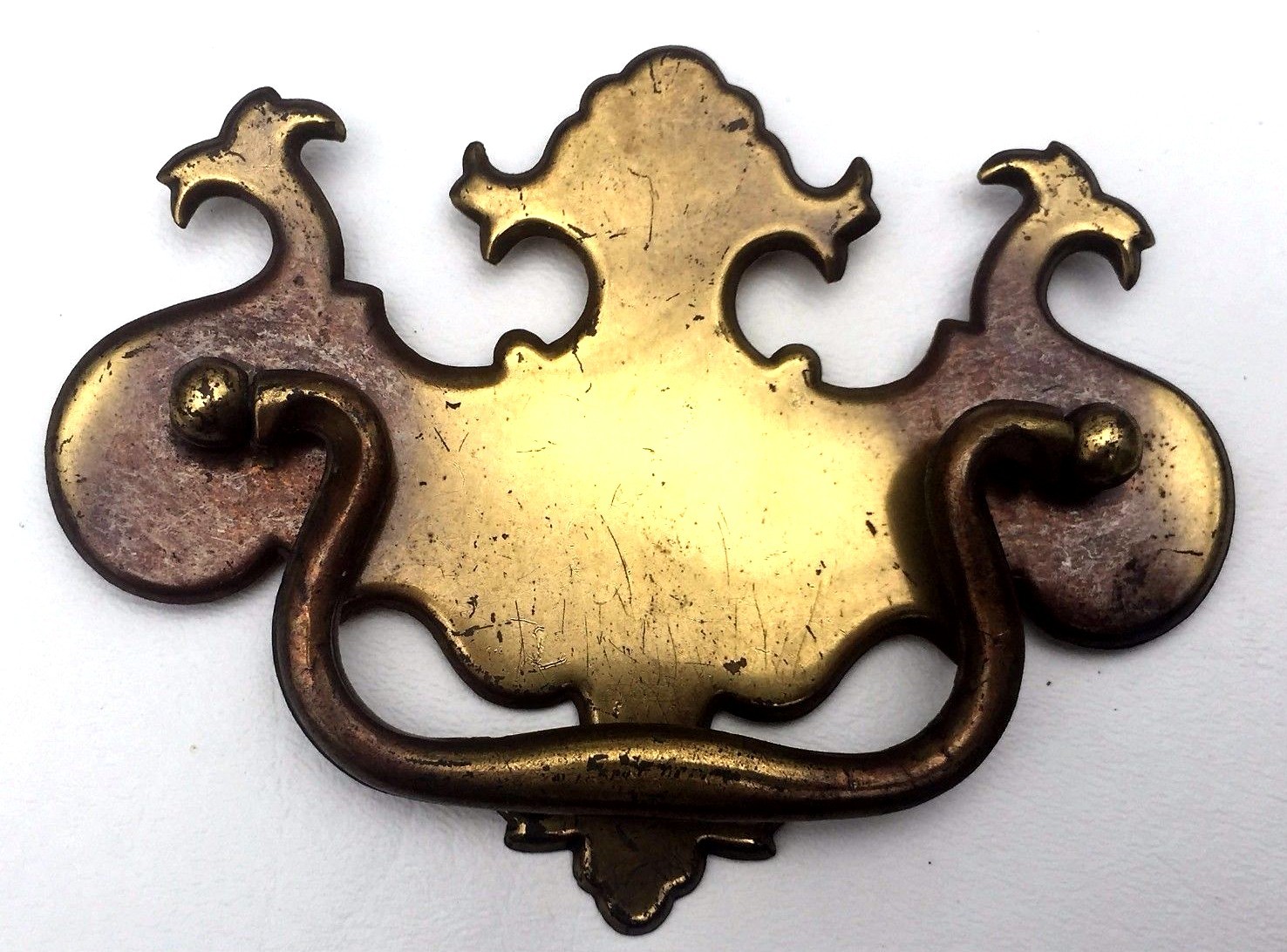 Brass Vintage Antique Hardware Colonial Chippendale drawer pull 3 1/2 ...