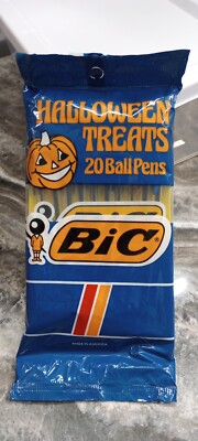 Rare Vintage NOS 1980s BIC Halloween Treats Pens Blue 10 Pack New Old ...