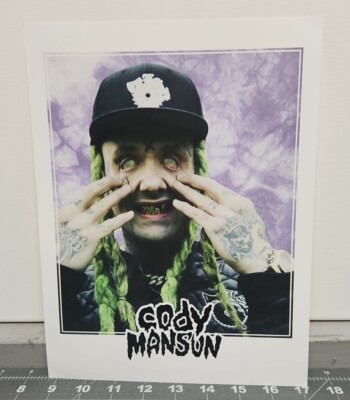 Cody Manson 9 1/2 x 12 print Certified psycos tourb | eBay