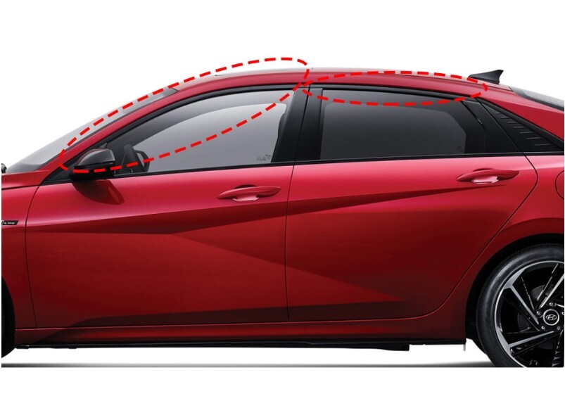 OEM 83860-AA010 MOULDING ASSY-RR DR FRAME RH HighGloss for Hyundai ...