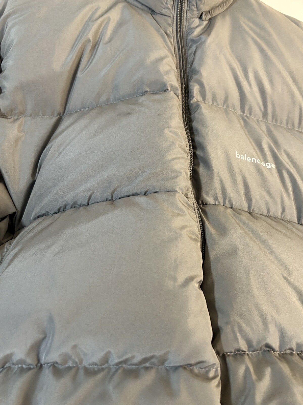 Runway Balenciaga Oversized Down Puffer Jacket, Grey,… - Gem