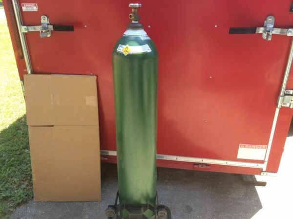 16" Airgas Medical Oxygen O2 Cylinder Tank UN1072 Empty for sale online ...