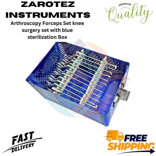 Arthroscopy Forceps Set knee surgery set with blue sterilization Box | eBay