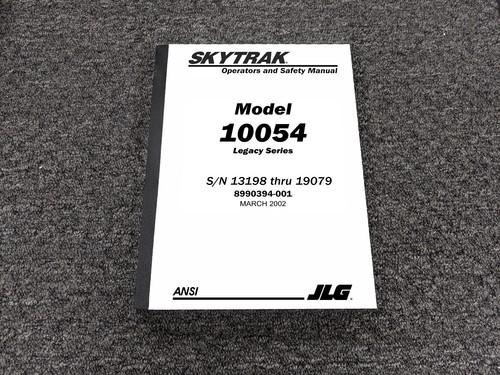 Skytrak JLG 10054 Legacy Telehandler Safety Owner Operator Manual SN ...