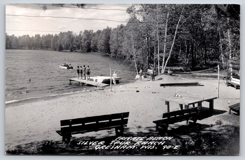 Gresham Wisconsin~Silver Spur Ranch~Private Beach~Volleyball Net~1957 ...