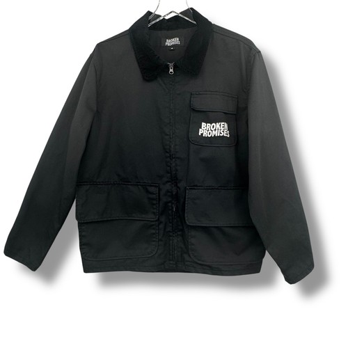Broken Promises jacket men's M zip front corduroy detail utility ...