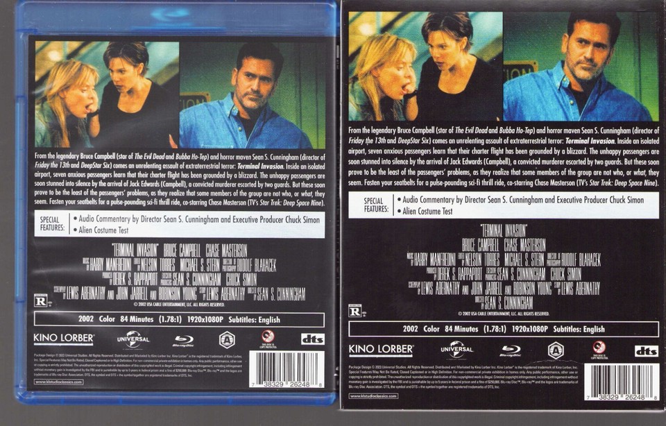 Terminal Invasion (Blu-ray) 2002 -Bruce Campbell -Sean S. Cunningham w ...