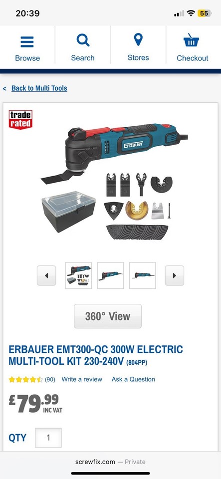 Erbauer Oscillating Multi Tool 240v | eBay UK