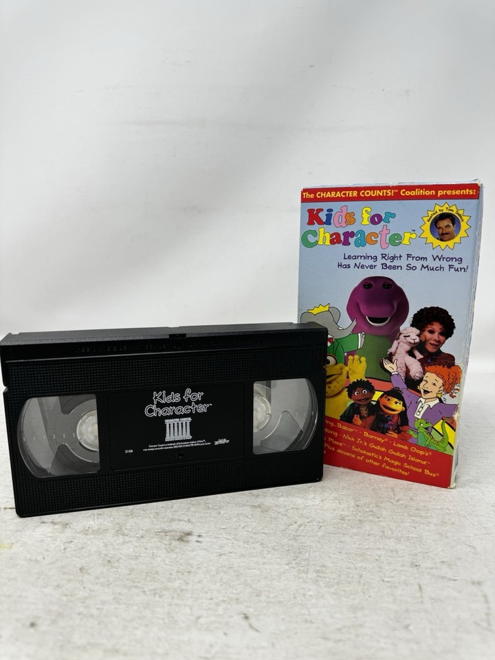 Kids For Character 90s VHS Tom Selleck Barney Lamb Chop Vintage 1996 ...