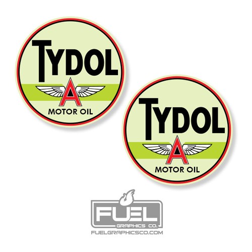 Tydol Motor Oil Premium Vinyl Decal 2-Pack - Made in the USA - Vintage ...