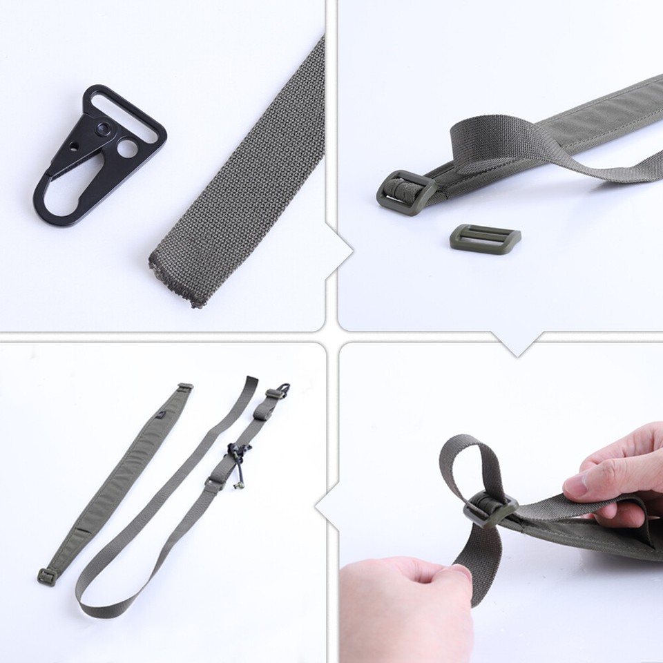 KRYDEX Tactical Sling 2 / 1 Point Shoulder Strap Padded Shooting Sling ...