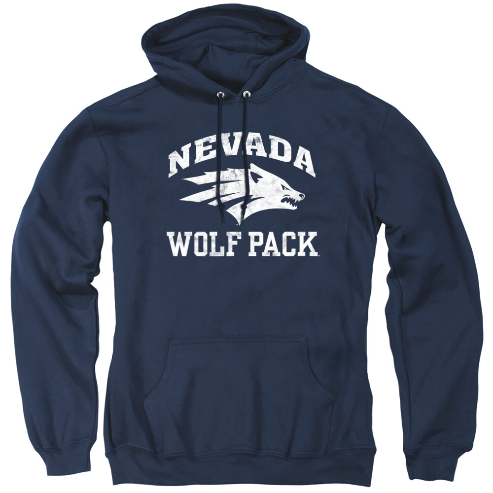 University of Nevada Reno Adult Pullover Hoodie Wolf Pack Logo, Navy, S ...