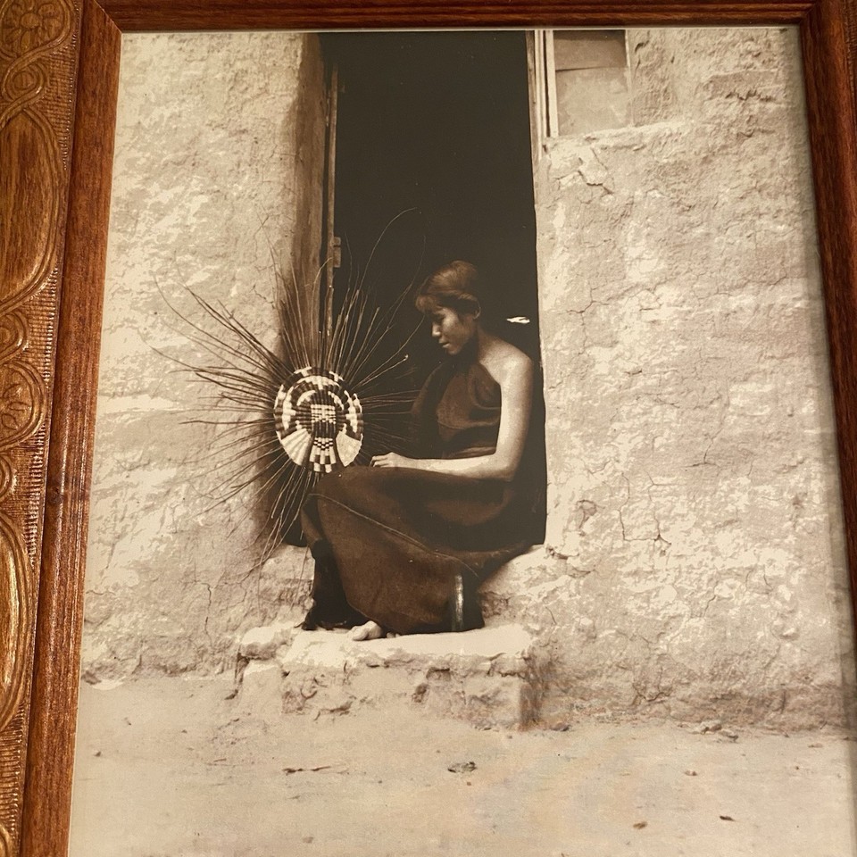 Native American Photo Hopi Basket Weaver Vintage Copy By Frederick ...