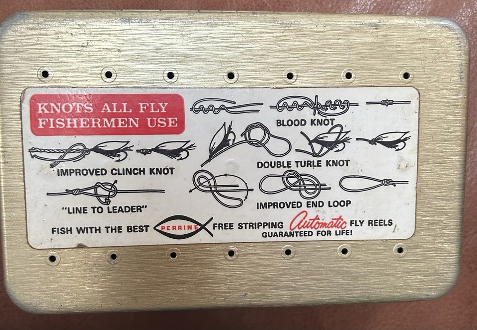 Perrine Fly Box Aluminum Gold #101 Magnetic Bottom For Metal Fishing ...