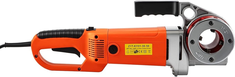 Electric Pipe Threader, 2300W Pipe Threading Machine with 6 Dies 1/2"-2 ...